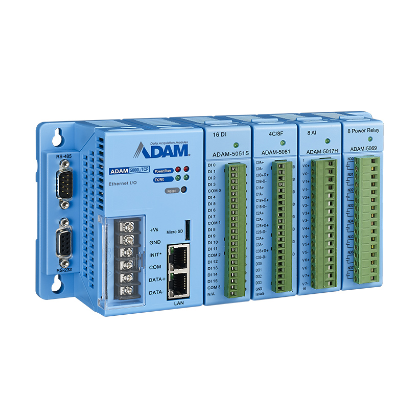 ADAM-5000L/TCP - 基于以太网的4槽分布式数据采集&控制系统 - 研华