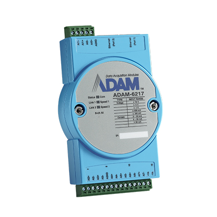 8-ch Isolated Analog Input Modbus TCP Module ADAM-6217-B |研华 IoTMart