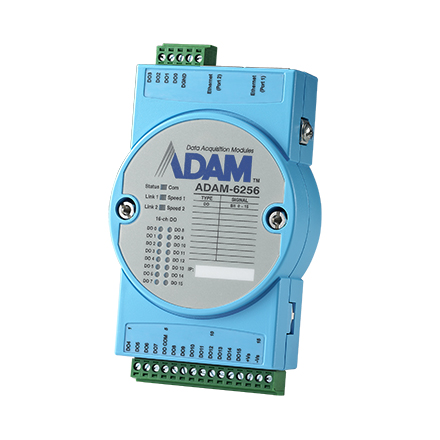 ADAM-6256 - 支持Modbus TCP的16路隔离数字量输出模块 - 研华
