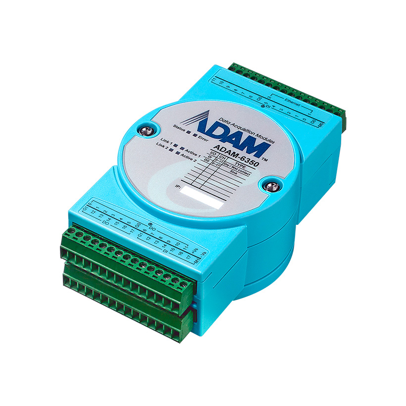ADAM-6350 - 18数字量输入/18数字量输出 物联网modbus/OPC UA 以太网远程 I/O - 研华