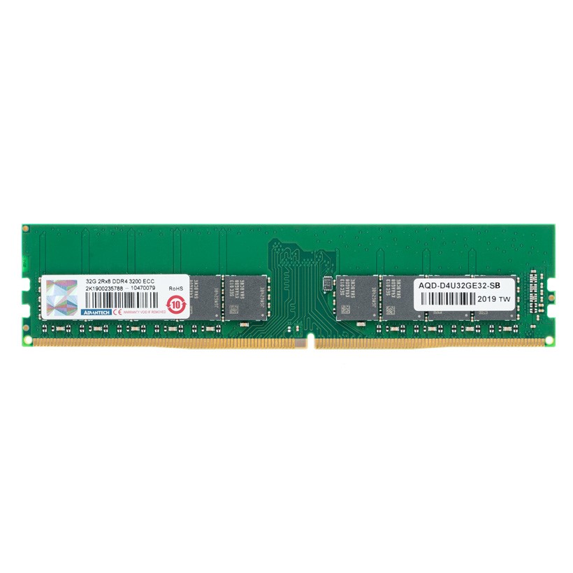 AQD-D4U32GE32-SB - Advantech 32GB DDR4-3200 2GbX8 1.2V ECC Samsung Chip ...