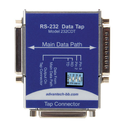 BB-232CDT - Serial Data Tap, RS-232, DB25 M to DB25 F plus DB25 F ...