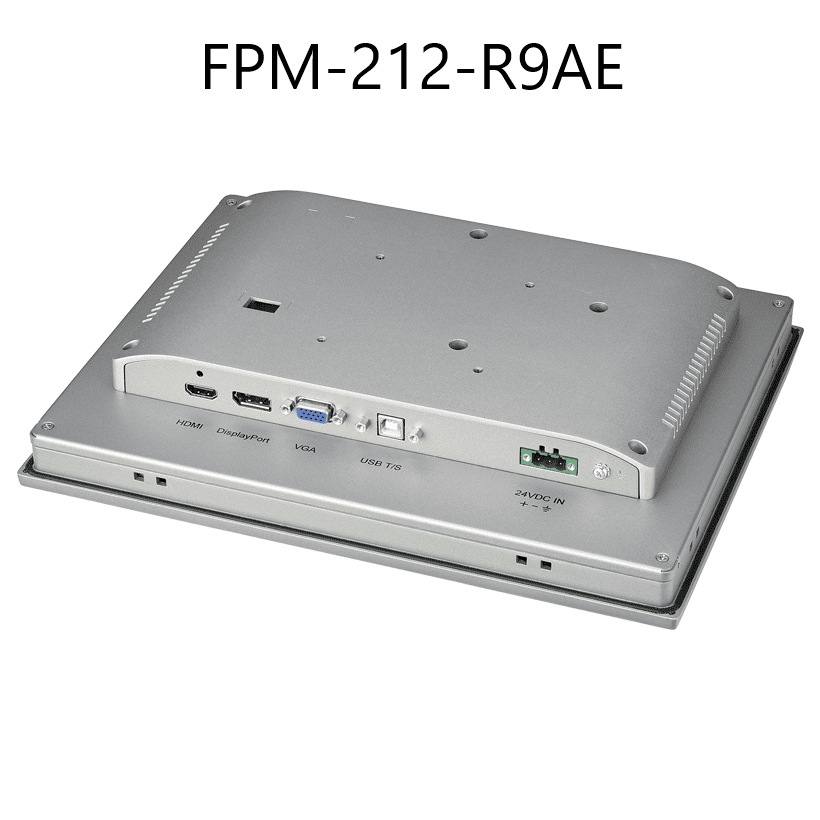 FPM-212 - 12" XGA工业显示器，电阻触摸控制，支持HDMI, DP，和VGA端口。 - 研华